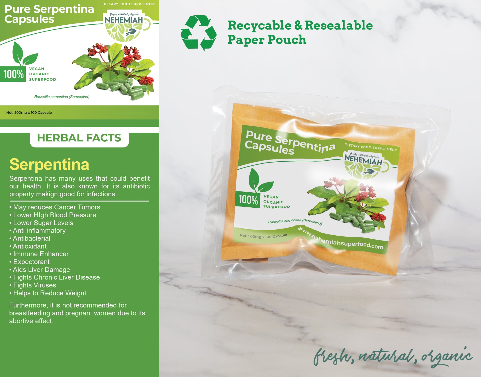 Serpentina Capsules - Serpentina Capsules – Nehemiah Superfood